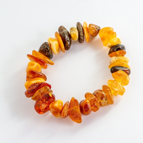 Raw Polished Natural Baltic Amber Expanding Bracelet.. Both opaque and ...