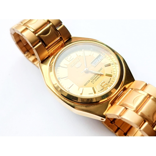 Brilliant Condition Seiko 5 Automatic 21 Jewels DayDate WR100M ...