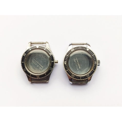 Two Diver's Unisex/Ladies Watch Cases with Rotating Bezel and original ...