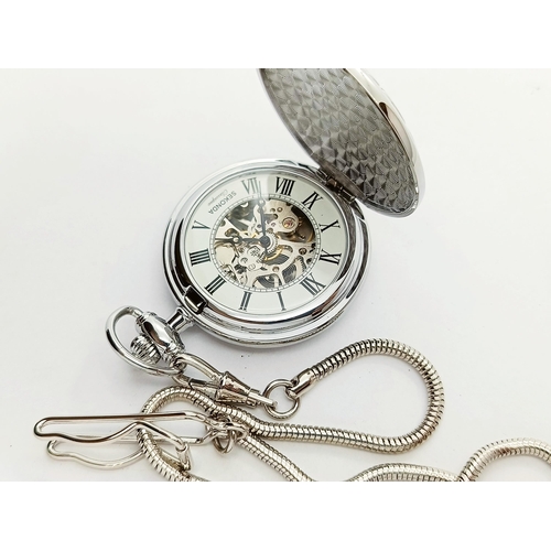 Sekonda Classique Skeleton Hunters Pocket Watch with an original Box ...