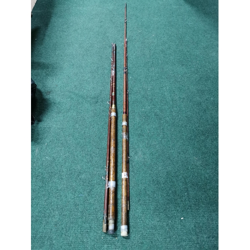 Two vintage fishing rods one by F.T Williams craftsman rod