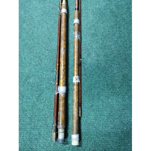 Two vintage fishing rods one by F.T Williams craftsman rod