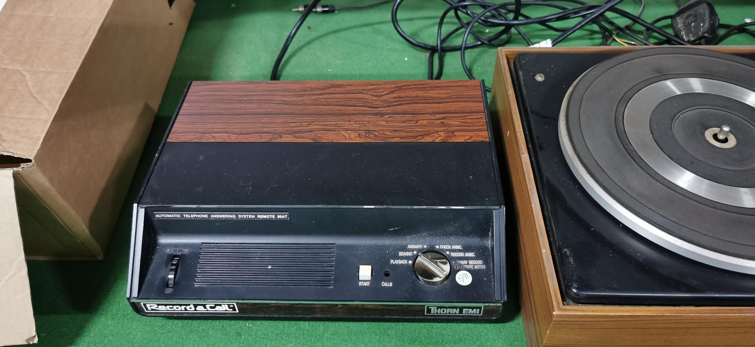 Garrard SP25 MKIII turntable along with a Thorn EMI answering machine