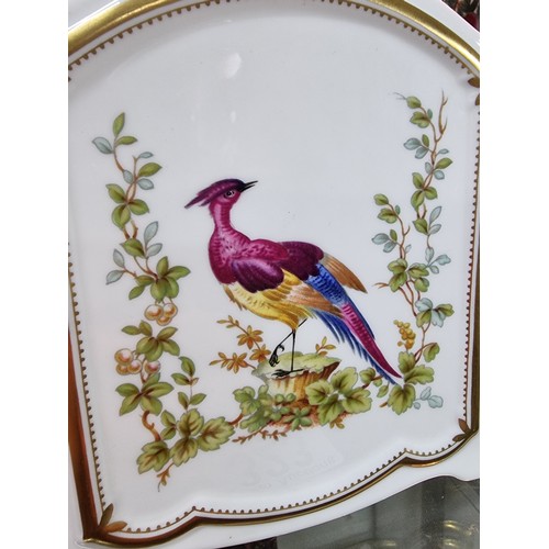 A good quality china porcelain tea caddy by Spode in the Chelsea bird ...