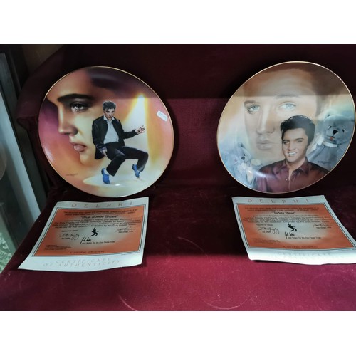 Collection of 6x limited edition Delphi Elvis plates from 1992 complete ...