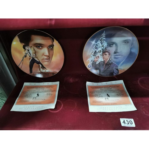 Collection of 6x limited edition Delphi Elvis plates from 1992 complete ...