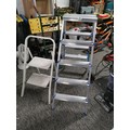 2x small ladders inc an a frame 4 step ladder and a smaller 2 step ladder