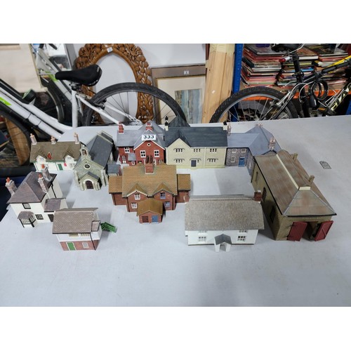 10x good quality resin Hornby buildings for a railway layout inc houses ...