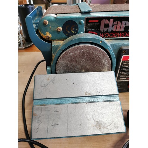 Clarke wood worker belt & disk sander in full working order with new ...