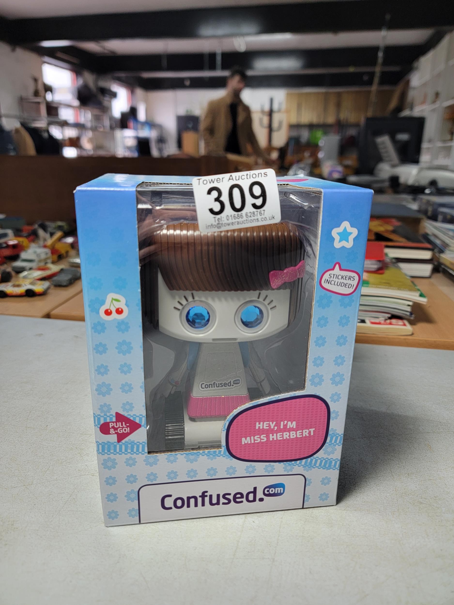 2x as new Miss Herbert Confused.com robots, complete in original boxes