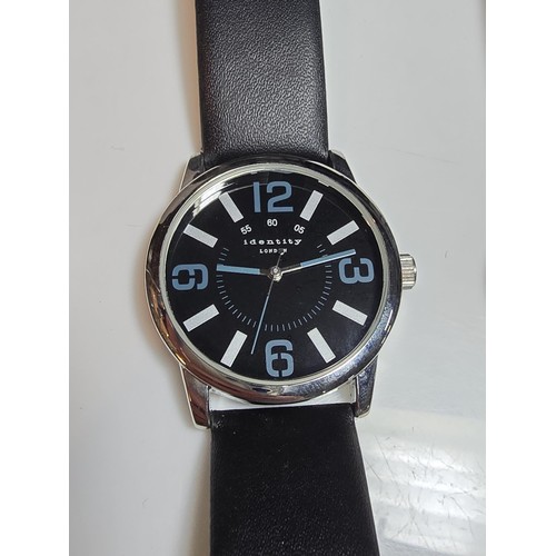 A collection of 9x vintage wrist watches including an Identity London ...