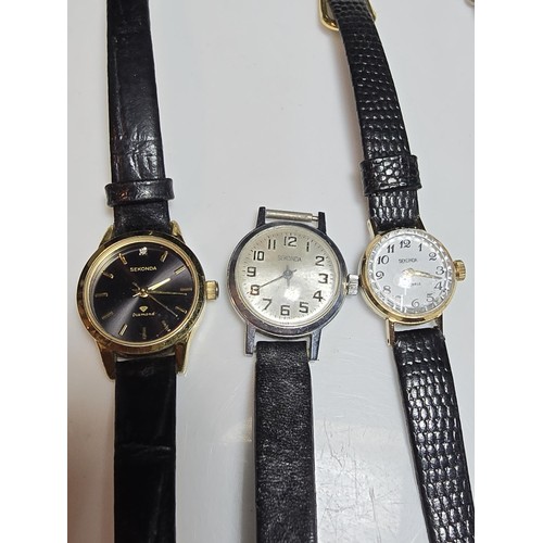 A collection of 9x vintage wrist watches including an Identity London ...