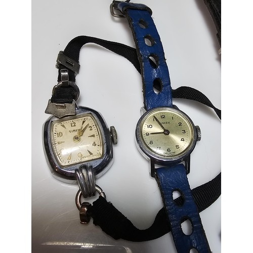 A collection of 9x vintage wrist watches including an Identity London ...