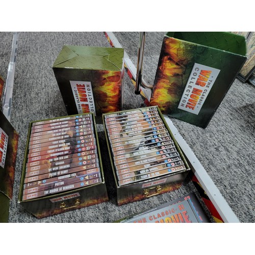A large selection of classic war movie collection dvd's along with 4 ...