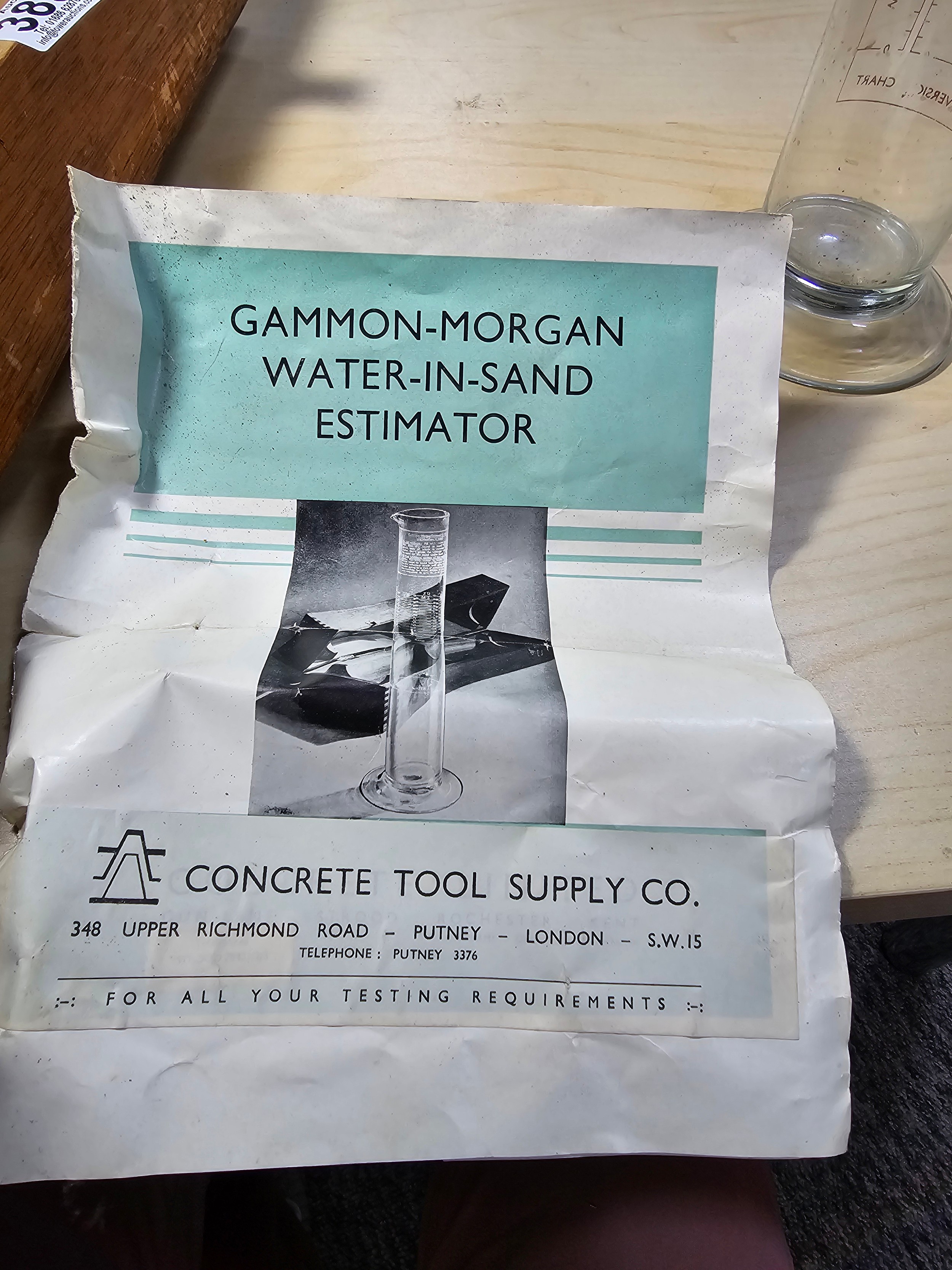 Interesting vintage wooden cased Gammon-Morgan water in sand estimator ...