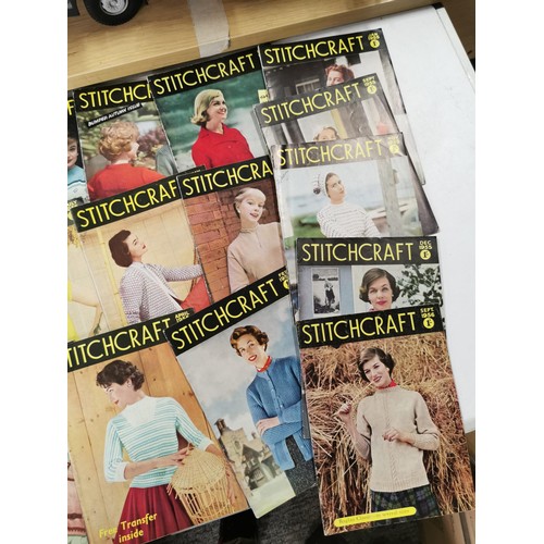 Quantity of 23x vintage Stitchcraft magazines dating from the 1950's all in good order all have been