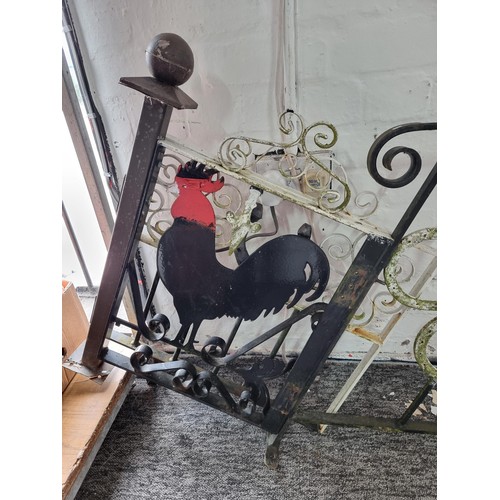Wrought iron stair rail with four leaf clover designs to the railings ...