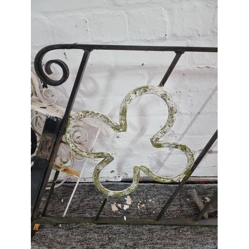 Wrought iron stair rail with four leaf clover designs to the railings ...