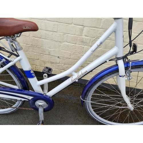 A Pendleton Classic 8 speed ladies sit up and beg electric bike with ...