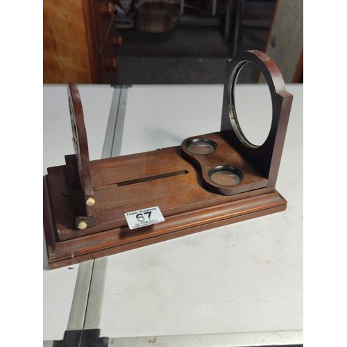 Antique Victorian mahogany stereo graphoscope viewer in good order with ...