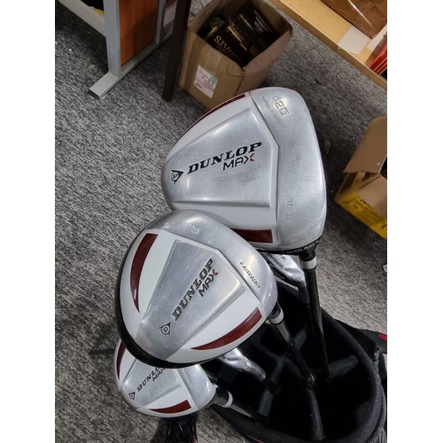 Full set of good quality Dunlop Max golf clubs and bag inc a full set ...