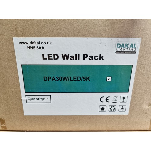 New in box LED wall pack light by Dakal Lighting DPA 30W/LED/5k. Modern ...