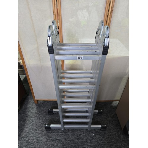 A large light weight aluminium folding work ladder, in good condition ...