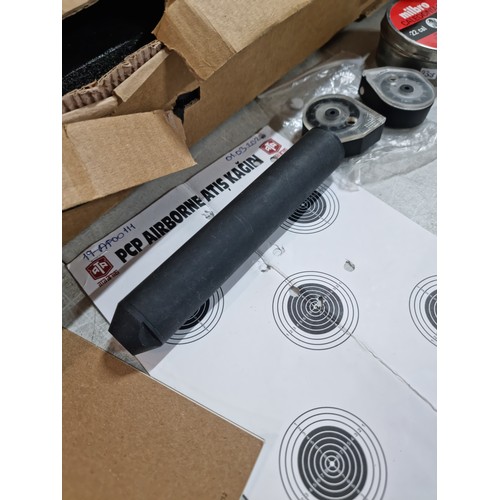 Good quality boxed ATA Airborne .22 gassed air rifle, model 19-AP00111 ...