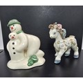A charming Royal Doulton "Building the Snowman" figurine DS23, dated ...