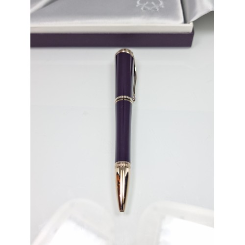 a boxed Princess Grace De Monaco collection Mont Blanc purple ball ...