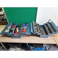 2x cantilever tool boxes containing a large quantity of assorted tools ...