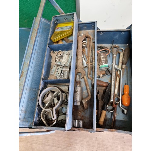 2x cantilever tool boxes containing a large quantity of assorted tools ...