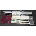 A collection of various collectable cased pen sets along with a cased ...