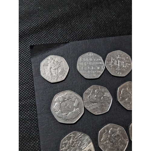 A good collection of 23x collectable 50 pence piece coins all with ...