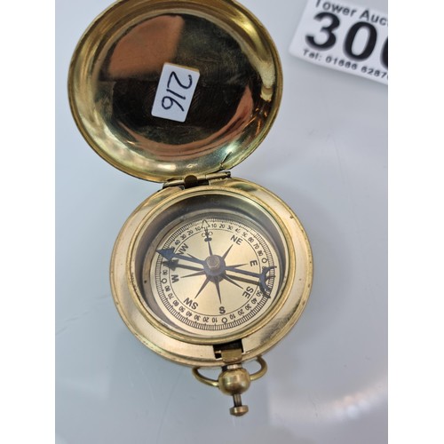 2x as new attractive brass cased compass's one with advertising for GWR ...