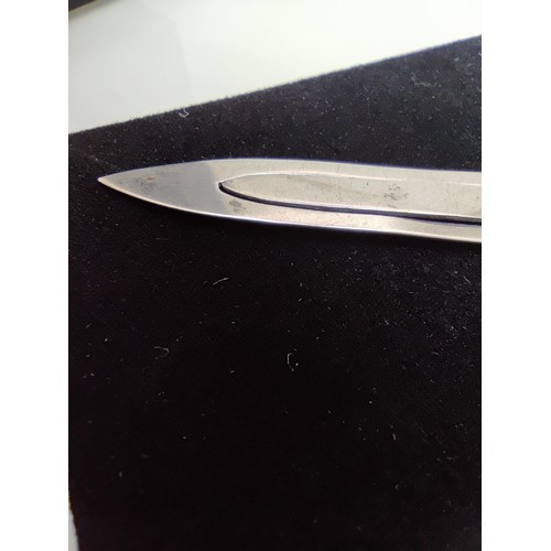 A rare antique hallmarked silver Scottish Claymore broad sword formed ...