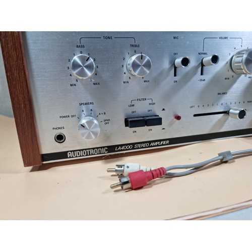 A good quality vintage Audiotronic LA 4000 stereo amplifier with bass ...