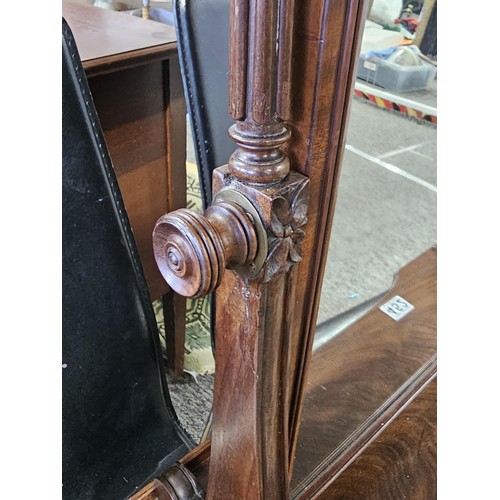 A good quality mid Victorian mahogany dressing table mirror with ...