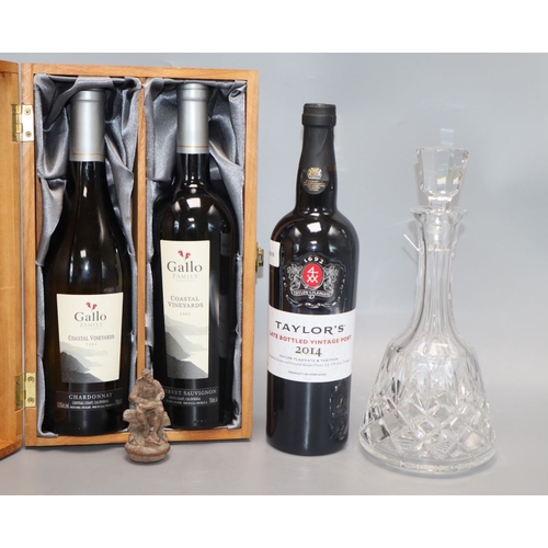 Gallo Family Coastal Vineyards two bottle wooden presentation box (2003 ...