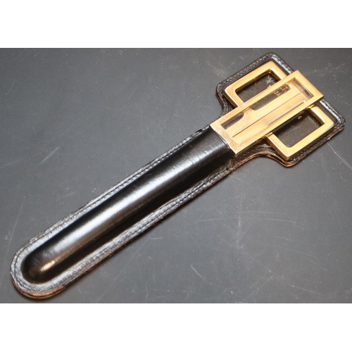 An Asprey gilt metal desk set, comprising a pair of Lerche Solingen ...