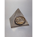 A boxed Collingwood of Conduit Street white metal pyramid shaped box ...