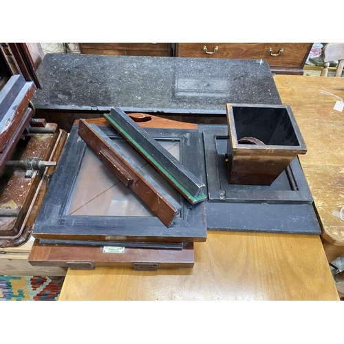 An early 20th century Hunter-Penrose Ltd. brass mounted mahogany studio ...