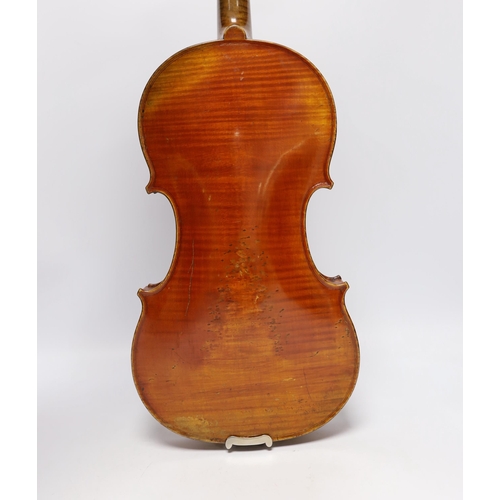 A cased late 19th/early 20th century French violin, bears Joseph ...