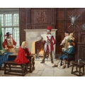 Conrad Heighton Leigh (1883-1958), oil on canvas, 'Good news', signed ...