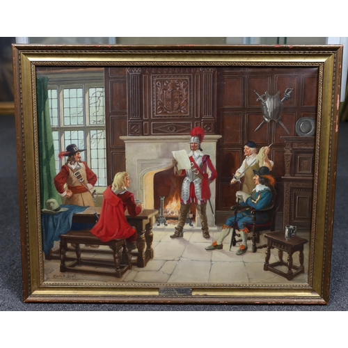 Conrad Heighton Leigh (1883-1958), oil on canvas, 'Good news', signed ...