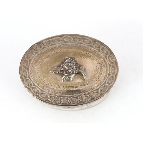 A George III engraved silver ova tea caddy, by Thomas Daniell ...