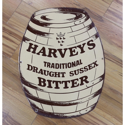 A Harveys Traditional Draught Sussex Bitter enamel advertising sign ...