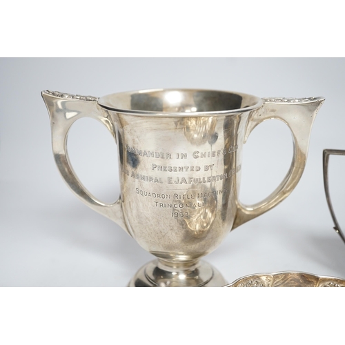 A George III engraved silver helmet shaped cream jug, John Eames ...