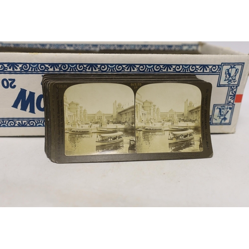 A Stereoscope viewer and slides, mostly topographical including Middle ...