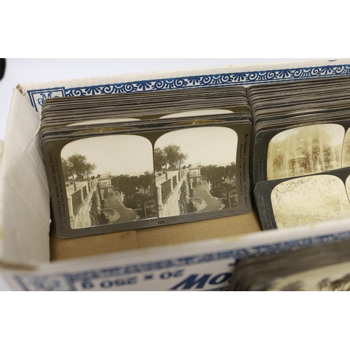 A Stereoscope viewer and slides, mostly topographical including Middle ...